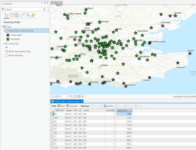 TravelTime ArcGIS plugin | Isochrones | Travel Time Distance Matrix
